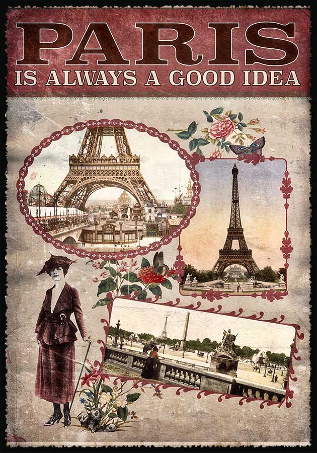 Carte Postale Paris Vintage - Paris Is Always A Good Idea PPOF 103 ...
