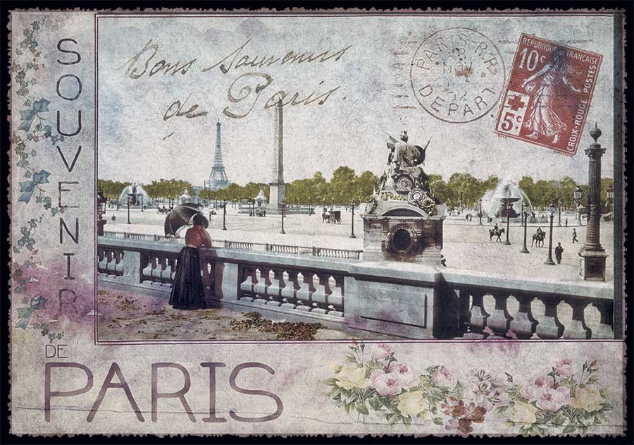 Carte Postale Paris Vintage - Souvenir de Paris PPOF 111 - Emmanuel Gill