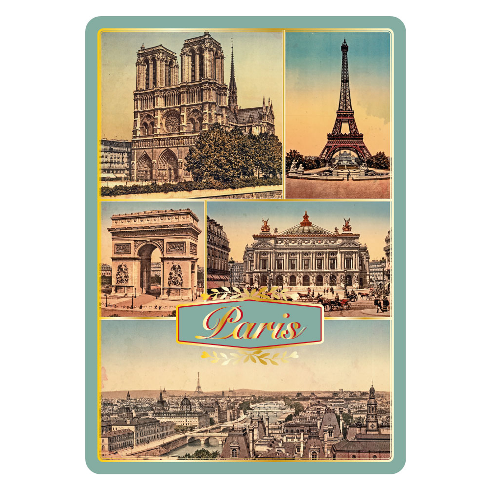 Carte Postale Paris Souvenir - Paris Multivues - Emmanuel Gill